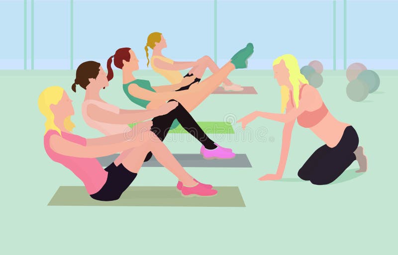 Fitness instructor stock vector. Illustration of training - 79212747