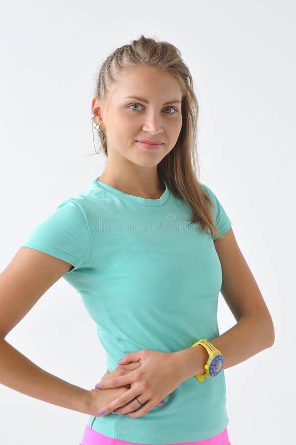 Fitness instructor stock image. Image of female, model - 87752787