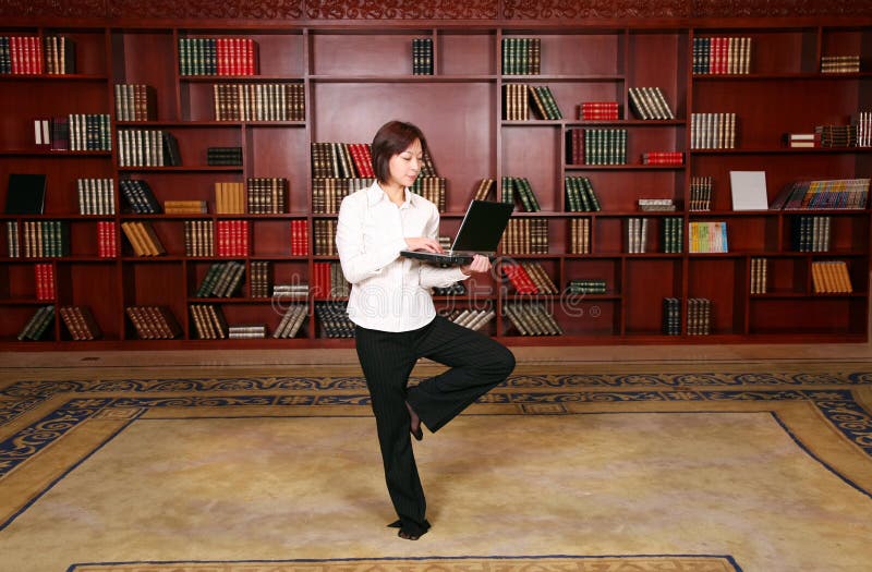 Fitness in library stock image. Image of dance, health - 7670185