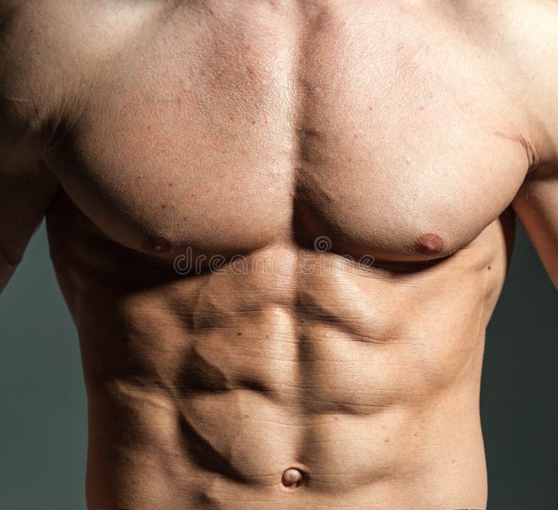 Man Showing His Six-Packs Isolated on White Stock Image - Image of ...