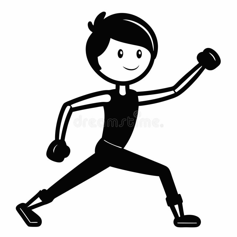 Fitness Man Doing Exercise Cartoon Vector Illustration Graphic Stock ...