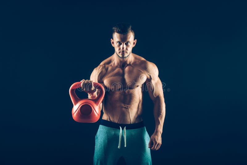 Fitness Man Doing a Weight Training by Lifting Stock Photo - Image of ...