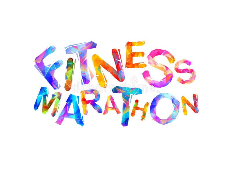 FITNESS. Word of Calligraphic Letters Stock Vector - Illustration of ...