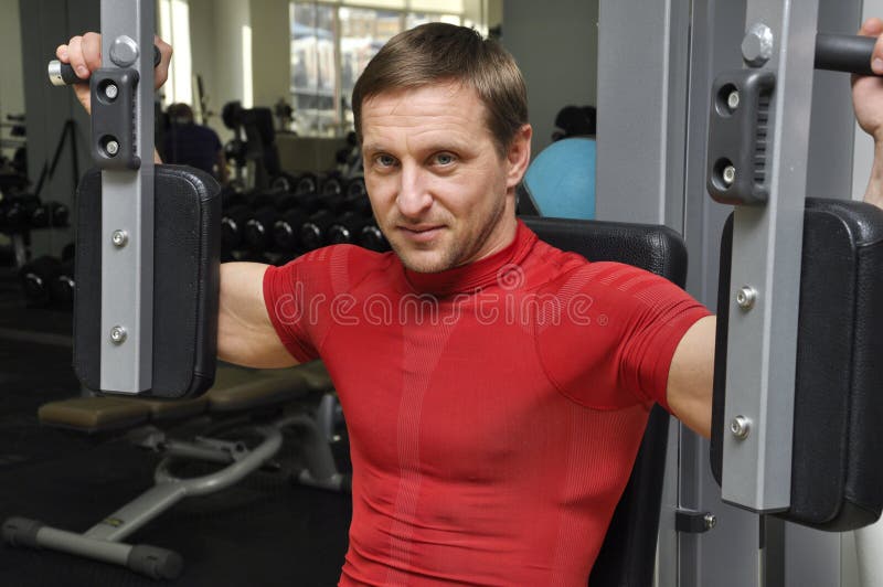 Fitness men exercising stock photo. Image of active, club - 23442738