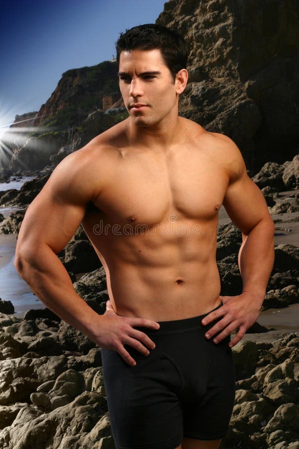 Fitness model stock image. Image of beach, muscular, outdoors - 15149283