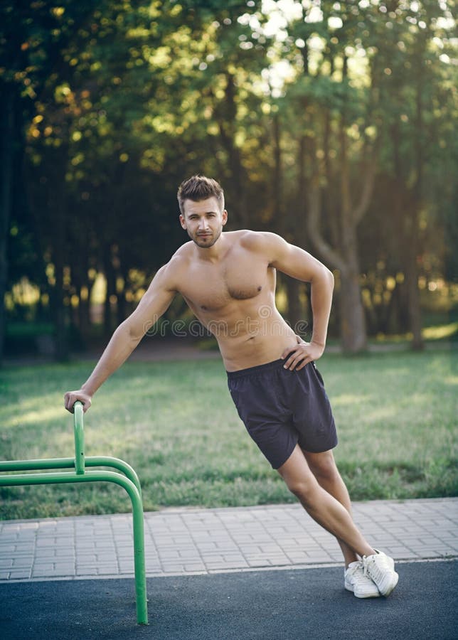 Fitness model warming up stock image. Image of human - 98134295