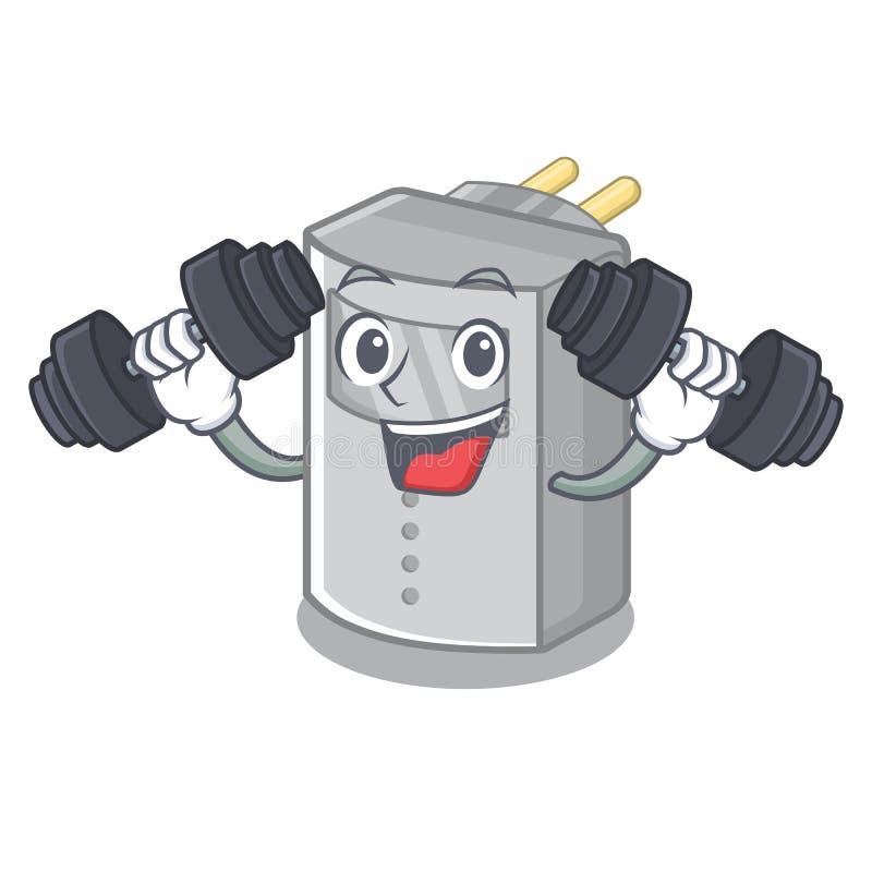 Fitness Motion Sensor Attached To Cartoon Wall Stock Vector ...