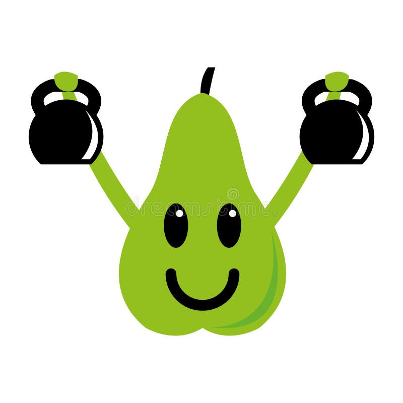 Fitness pear stock vector. Illustration of design, workout - 95416019