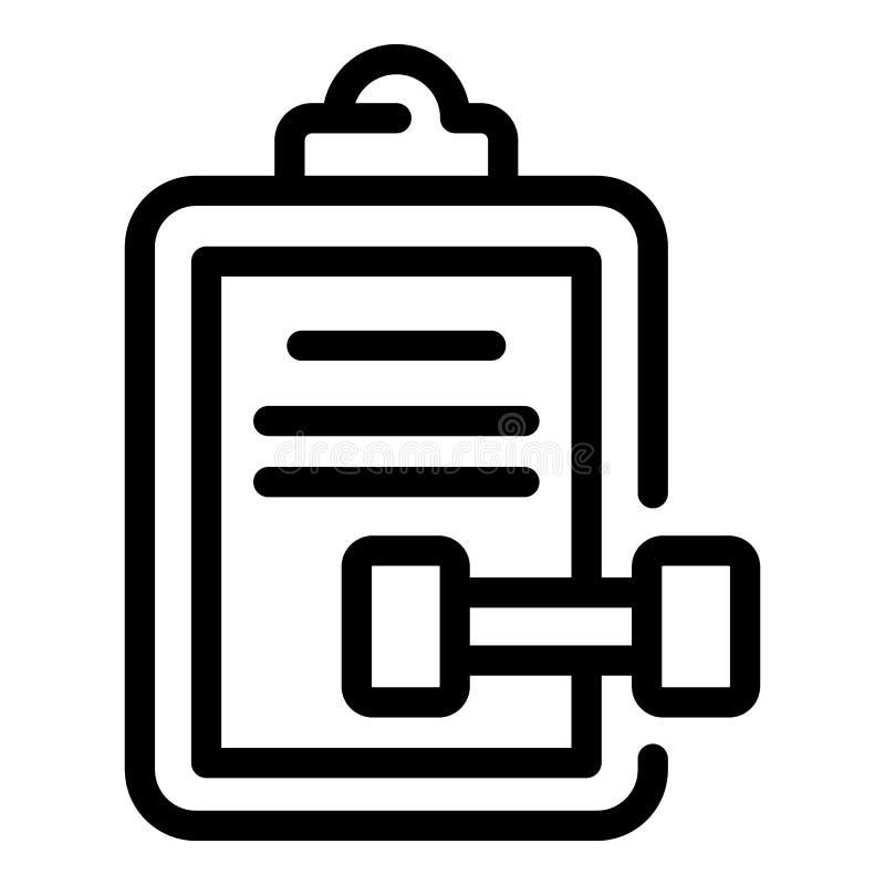 Fitness Plan Icon, Outline Style Stock Vector - Illustration of icon ...