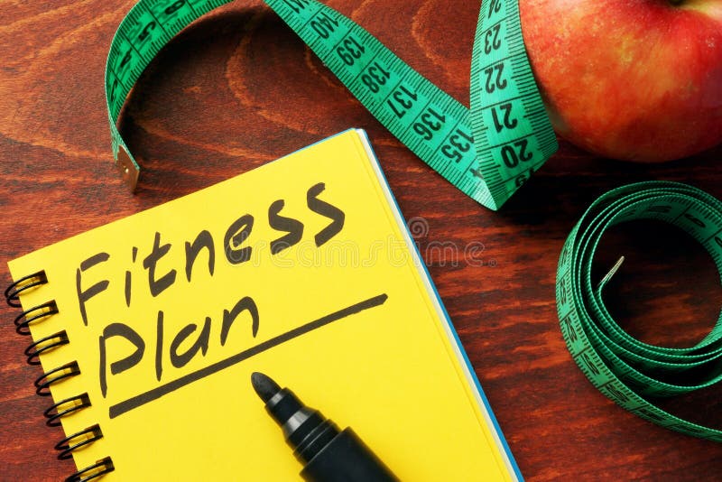 Fitness Plan Written in a Note. Stock Photo - Image of workout ...