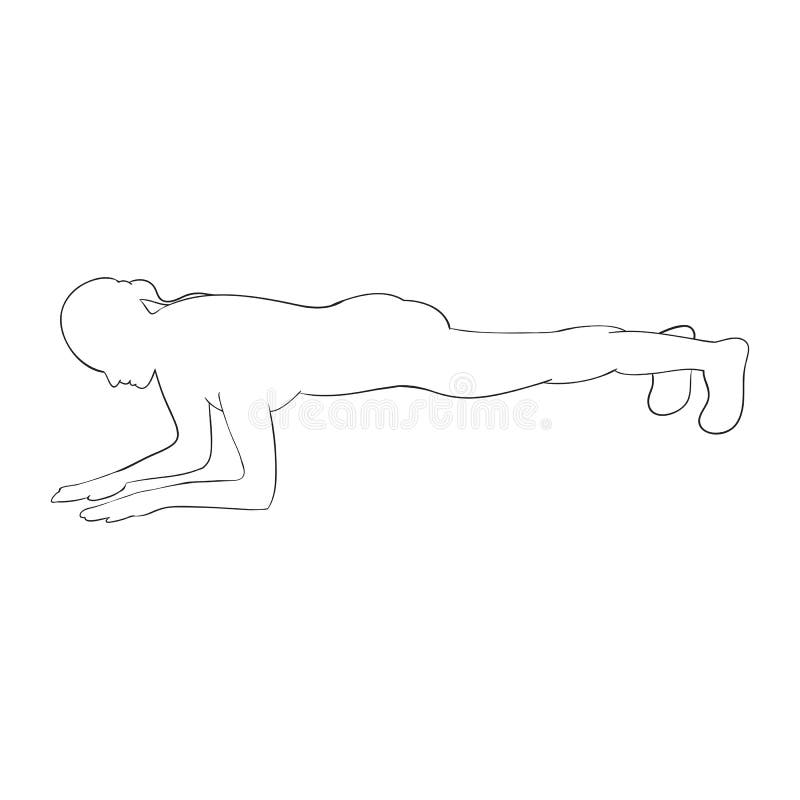 Fitness Planking Workout. Vector Stock Vector - Illustration of ...