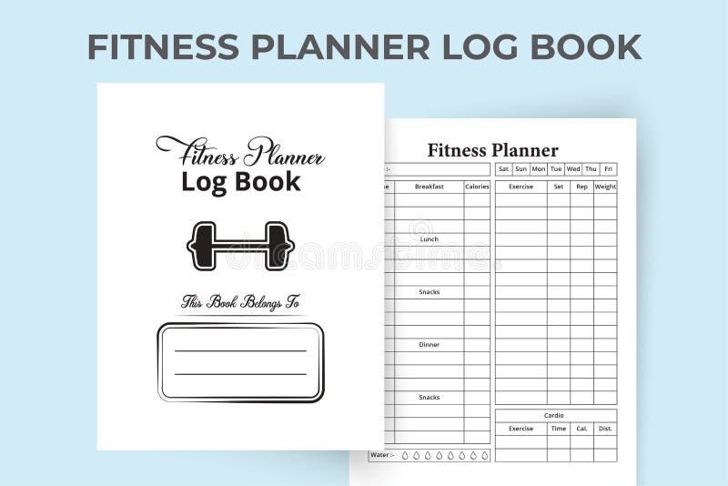 Fitness Planner Logbook KDP Interior. daily Exercise Notebook and Meal ...