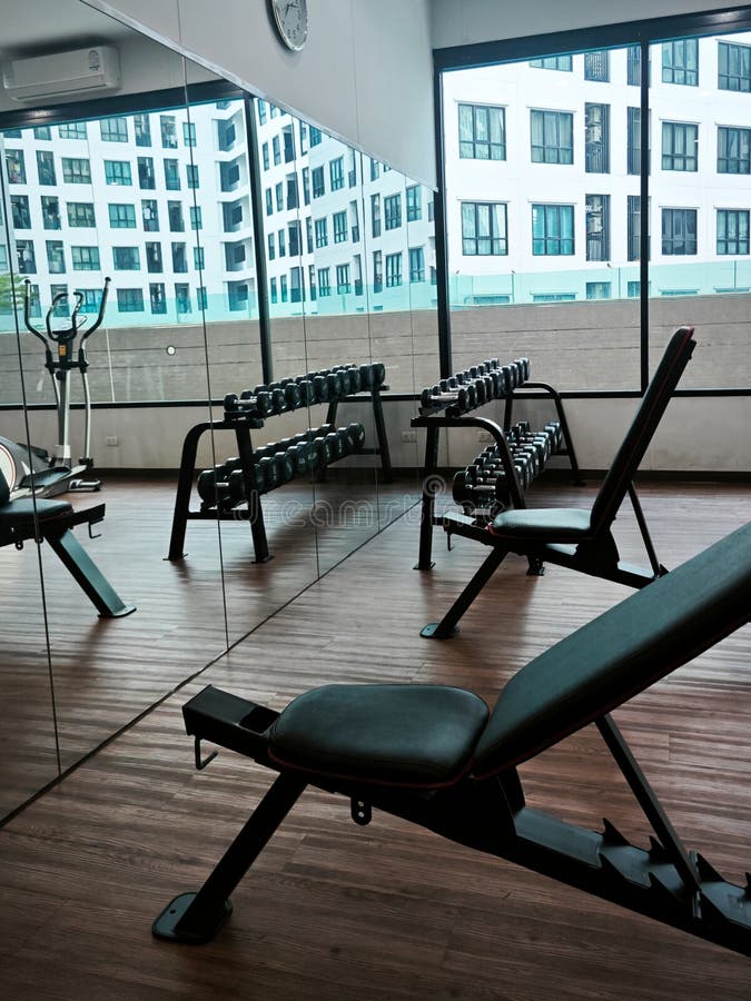 Fitness Room.Fitness Machines in a Fitness Club Stock Image - Image of ...