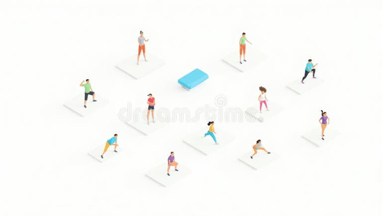 Fitness Routine Visualization Stock Illustration - Illustration of ...