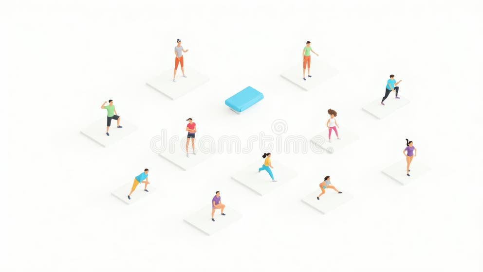 Fitness Routine Visualization Stock Illustration - Illustration of ...