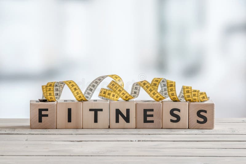 Fitness Sign with Measure Tape Stock Image - Image of diet, sport: 67957601