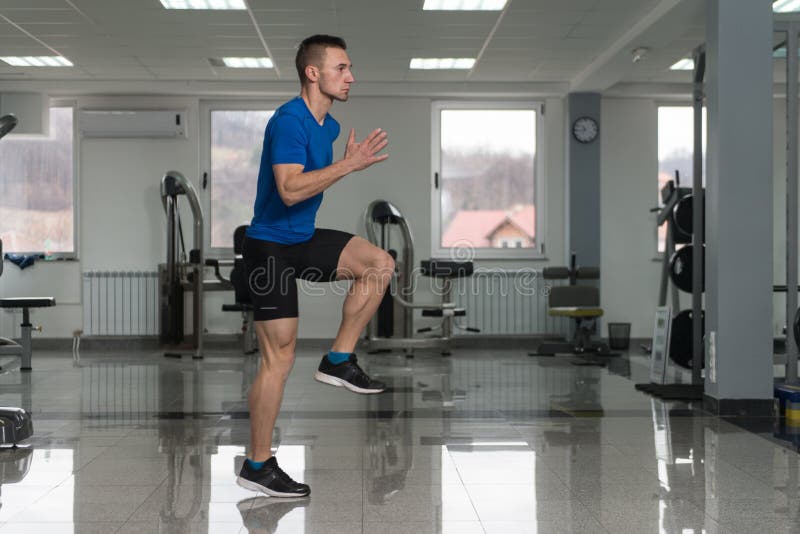 Fitness Speed Jump stock photo. Image of attractive, coach - 76634026