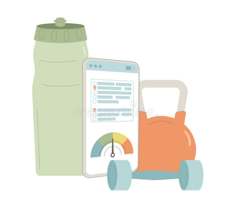 Fitness Sport and Active Life Tracking. Body Mass Index Chart Indicator ...