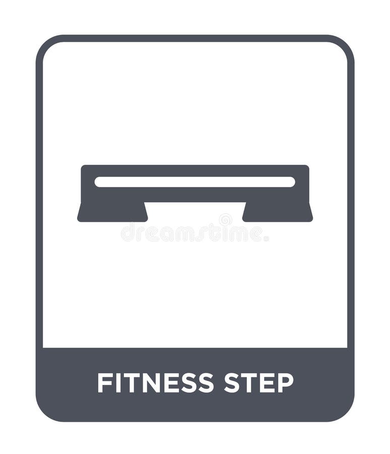Fitness Step Icon in Trendy Design Style. Fitness Step Icon Isolated on ...