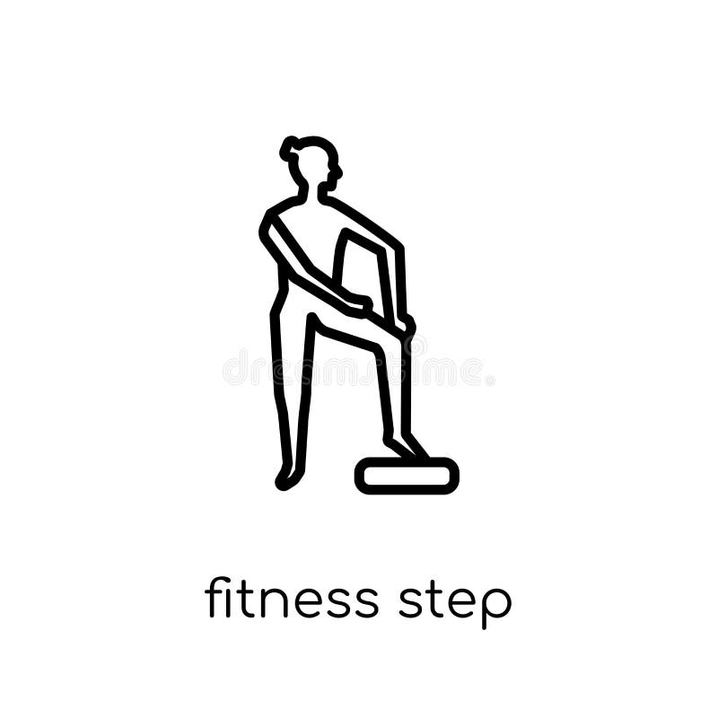 Fitness Step Icon. Trendy Modern Flat Linear Vector Fitness Step Stock ...