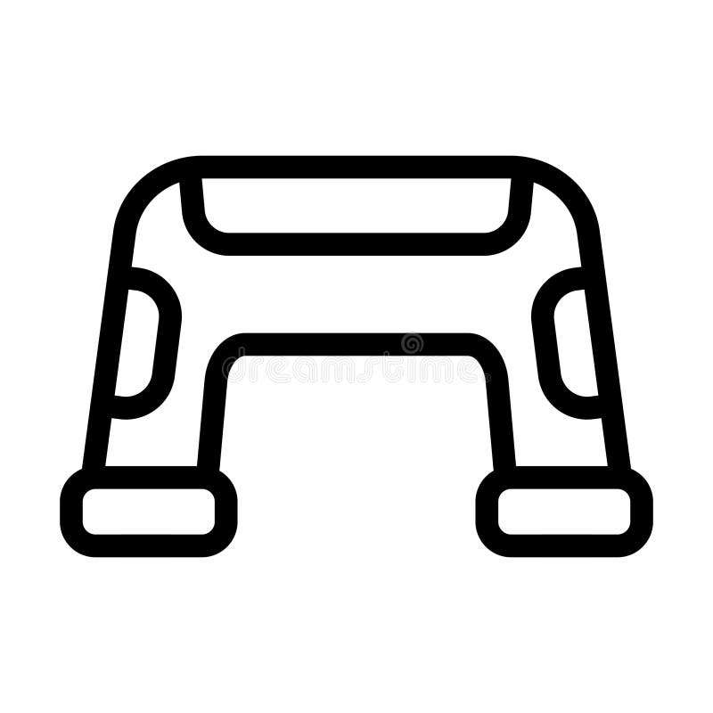 Fitness Step Vector Thick Line Icon for Personal and Commercial Use ...