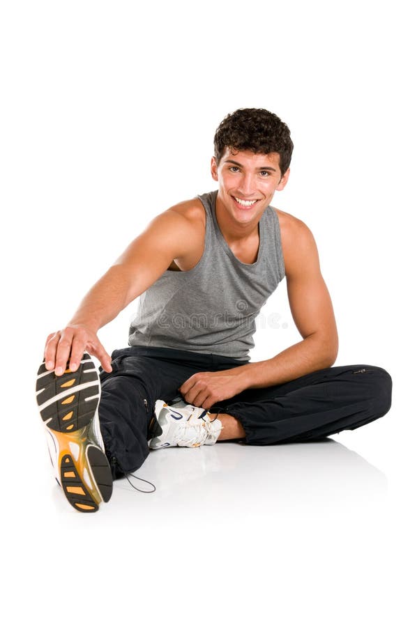 Fitness Stretching Exercises Stock Image - Image of break, handsome ...