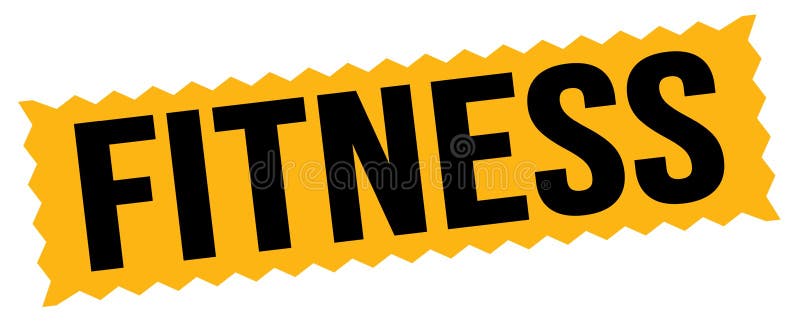 FITNESS Text Written on Orange-black Zig-zag Stamp Stock Illustration ...
