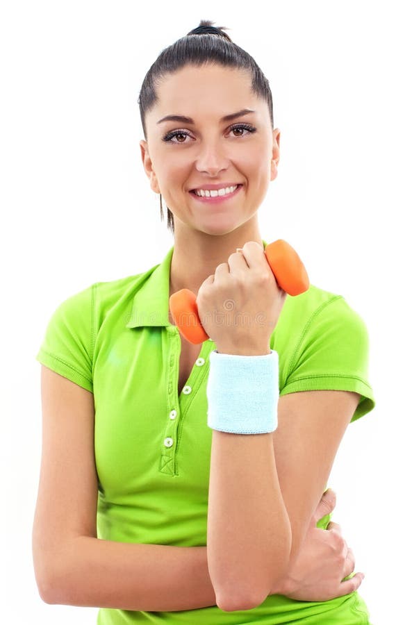 Fitness time stock photo. Image of female, athletic, isolated - 19264378