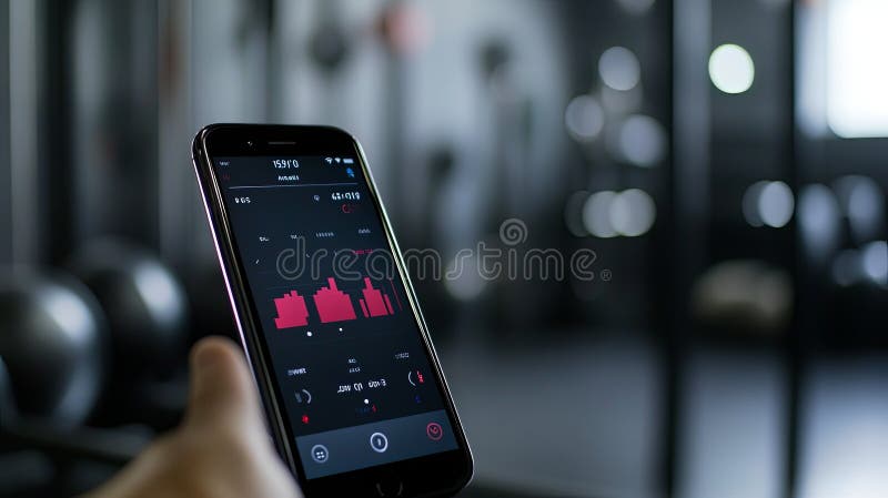 A Fitness Tracker App Displaying Real-time Progress on a Smartphone in ...
