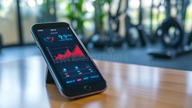 A Fitness Tracker App Displaying Real-time Progress on a Smartphone in ...
