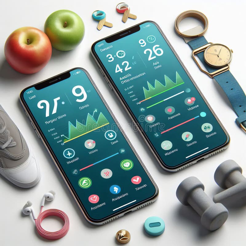 Fitness Tracker App Interface with daily Activity Tracking, Goa Stock ...