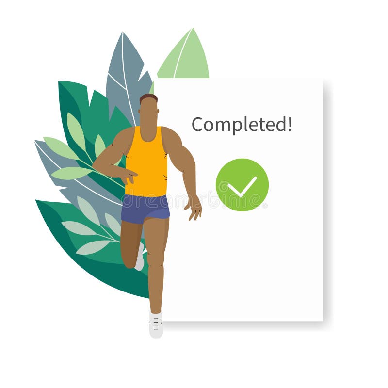 Fitness Tracker, Sports App User Interface. Running Man Vector ...