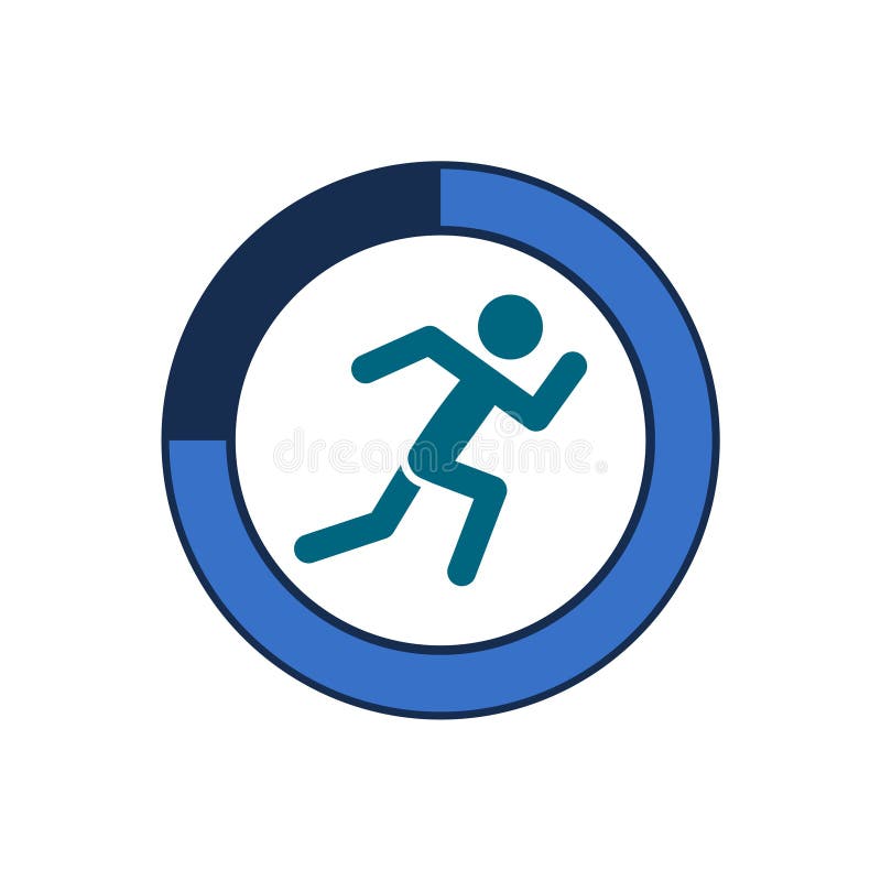 Fitness Tracking App Icon or Logo, Color Set Stock Vector ...