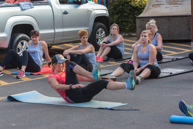 Fitness Trainer Group Class Instruction Editorial Stock Photo - Image ...