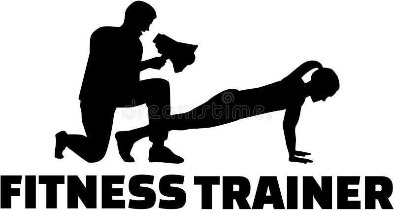 Fitness trainer stock vector. Illustration of pictogram - 92971853