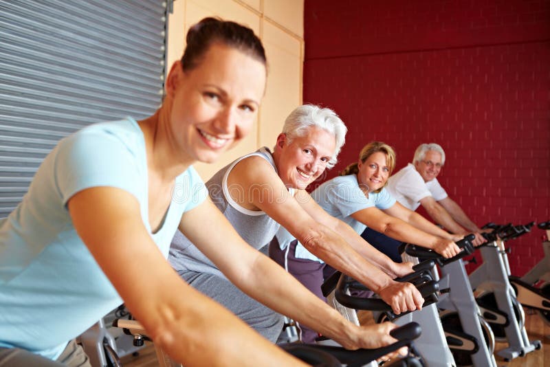 Senior Women Using Dumbbells in Gym Stock Image - Image of dumbbell ...