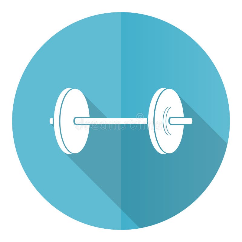 Fitness Blue Round Flat Design Vector Icon Isolated on White Background ...