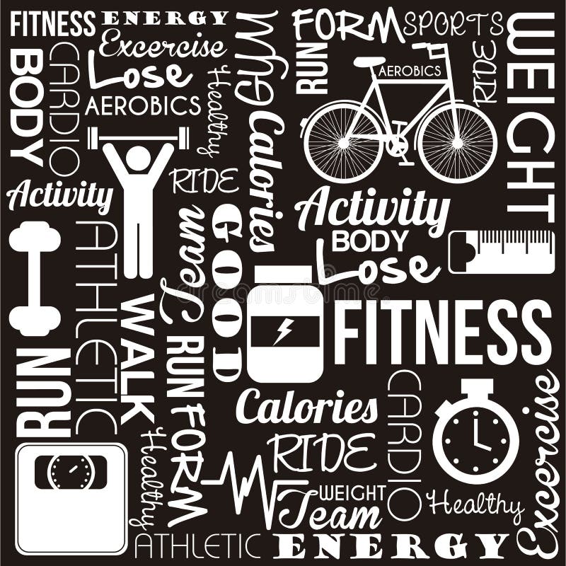 Fitness vector stock vector. Illustration of bicycle - 30942508