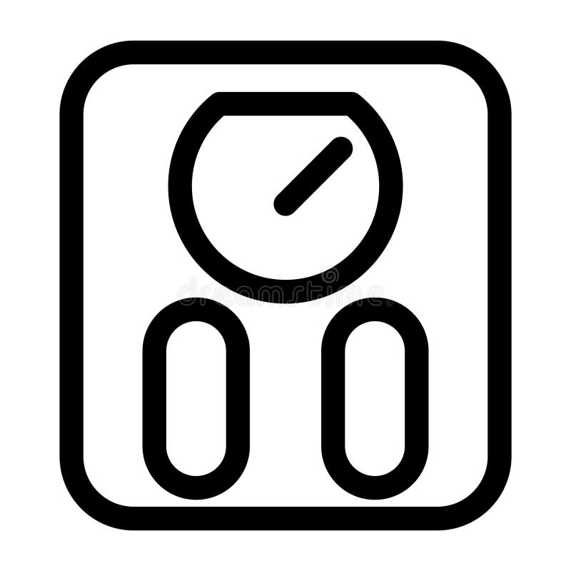 Fitness Weight Scale - Flat Icon Symbol Stock Vector - Illustration of ...