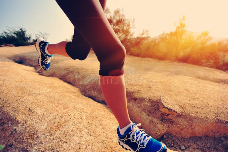Woman Trying Running Shoes Getting Ready for Jogging Stock Image ...