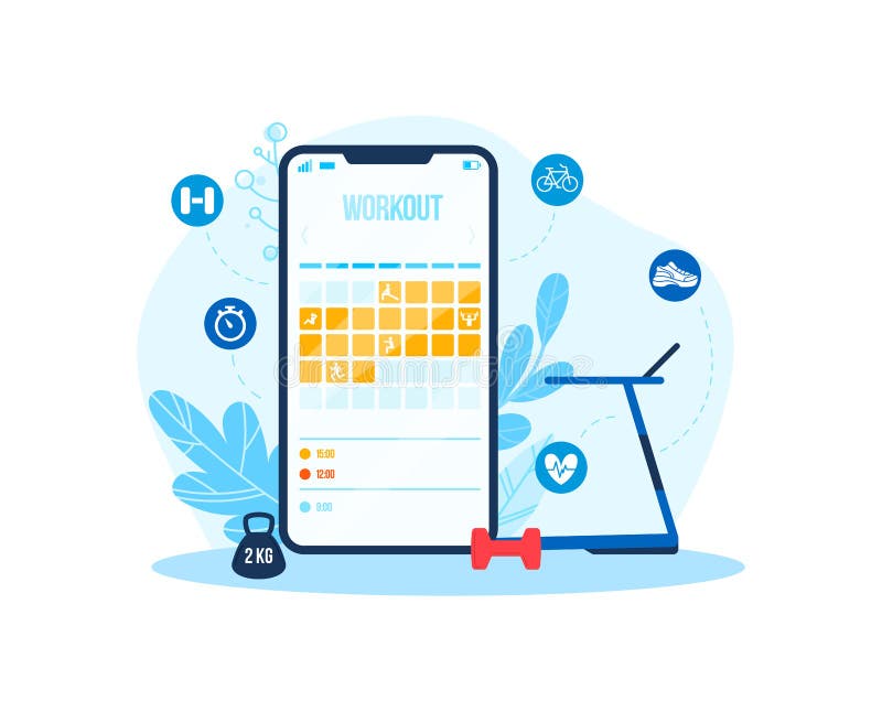 Fitness Workout Smartphone App, Sport Training Plan at Application ...