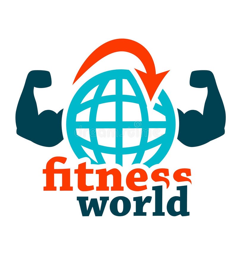 Fitness world icon stock vector. Illustration of insignia - 47565154