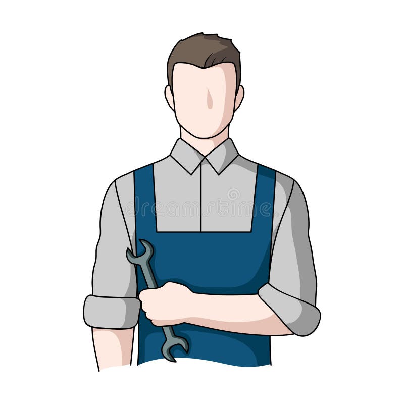 Fitter Mechanic.Professions Single Icon in Cartoon Style Vector Symbol ...
