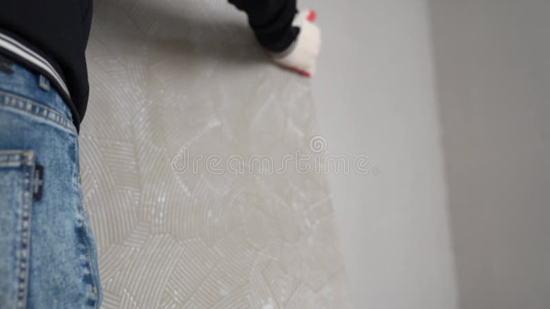 Fitting According To the Pattern on the Tile. a Man Rearranges a Large ...