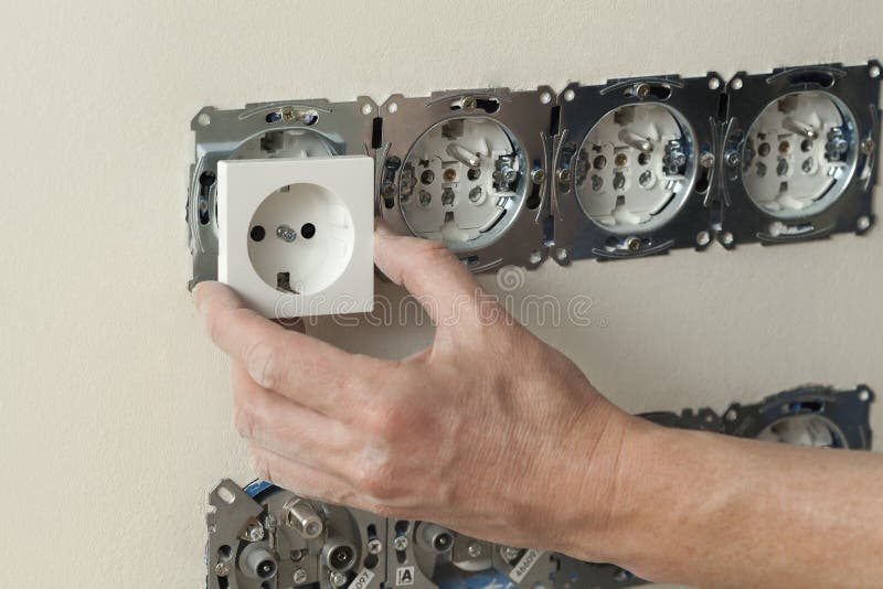 Inside of socket stock image. Image of fitter, checking - 34274273