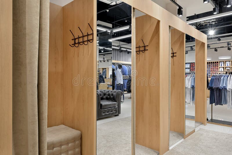 Fitting Rooms in a Men`s Clothing Store Editorial Stock Image - Image ...