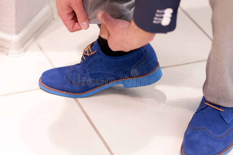 Fitting shoes in the store stock photo. Image of measures - 48861448
