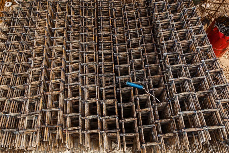 Grids from Fittings for Monolithic Construction Stock Photo - Image of ...