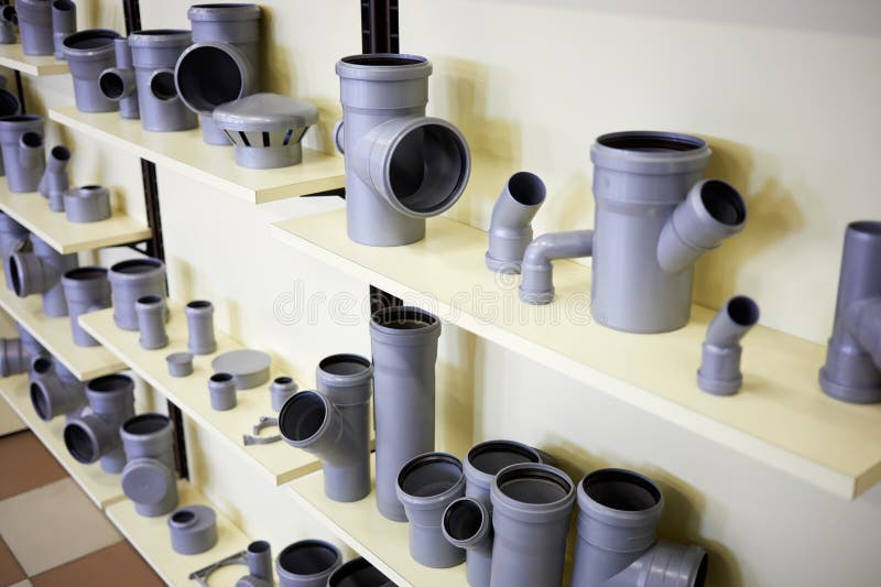 Fittings for Plastic Piping System on Stock Photo - Image of accessory ...
