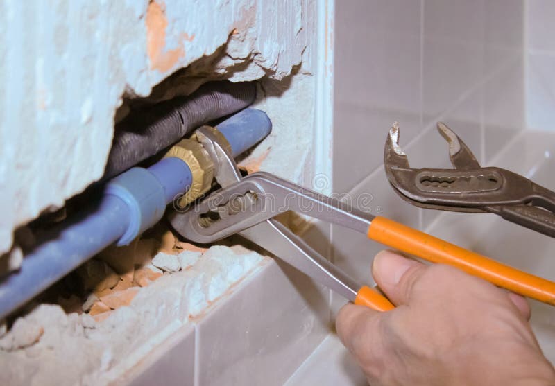 Fittings tightening stock photo. Image of piping, hose - 51935510